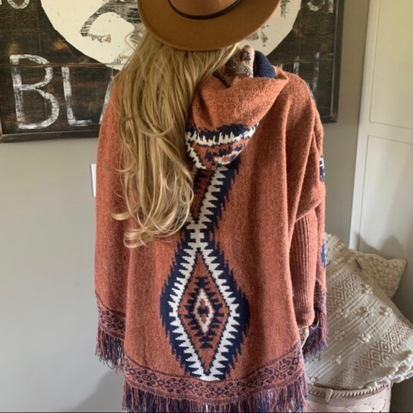Shop_Fig | Sweaters | New Native Print Cowichan Blanket Cardigan ...